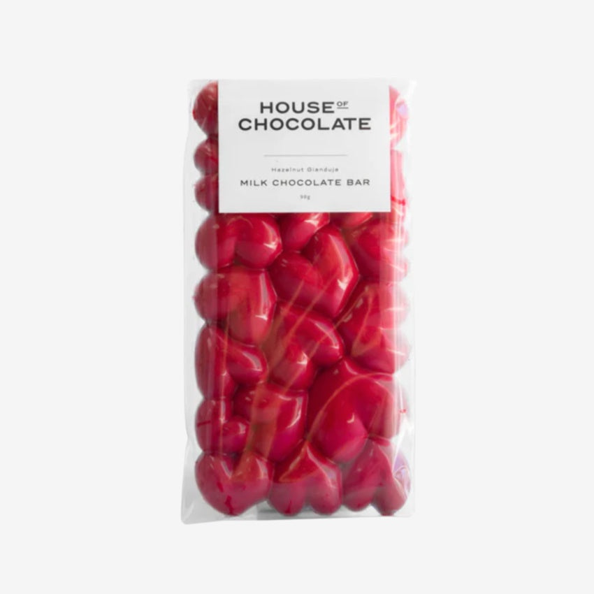 House Of Chocolate Gianduja Hazelnut Red Heart Bar | Wonder Room