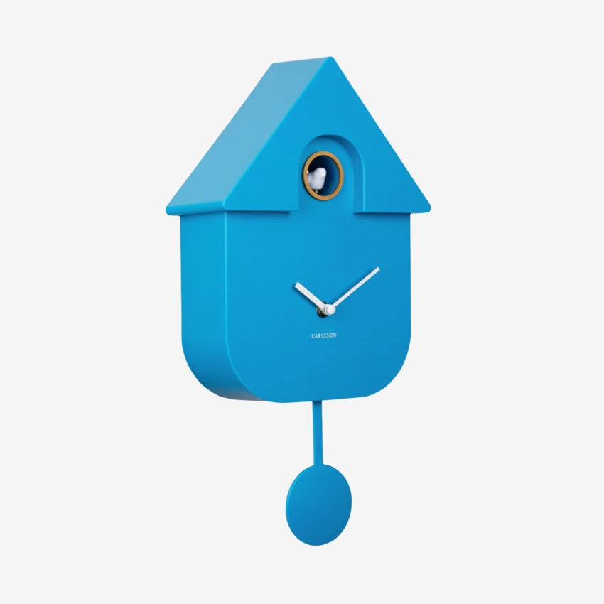 Karlsson Modern Cuckoo Clock | Bright Blue | Wonder Room