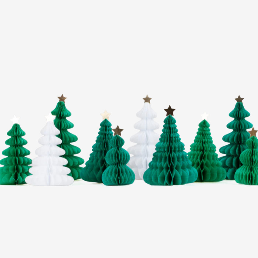 Meri Meri Honeycomb Christmas Trees | 10 Pack | Wonder Room