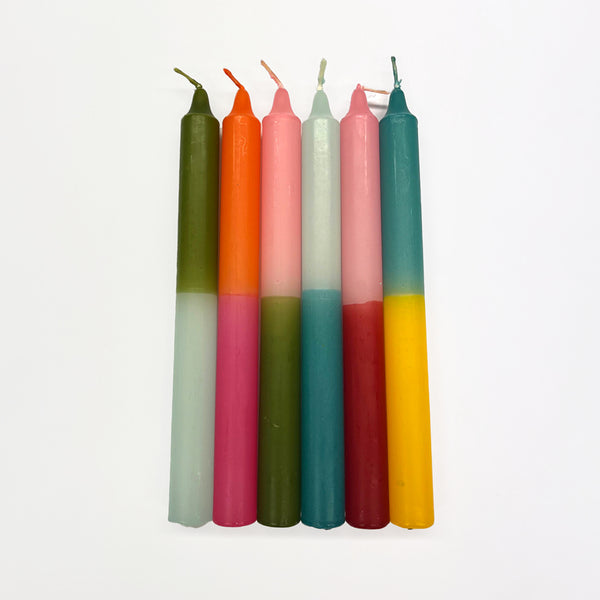 National Candles Half & Half Coloured Candle 24cm | Wonder Room